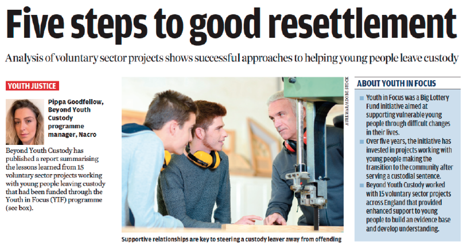 Five steps to good resettlement - Beyond Youth Custody